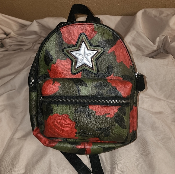 Coach | Bags | Coach Camo Roses Mini Backpack | Poshmark